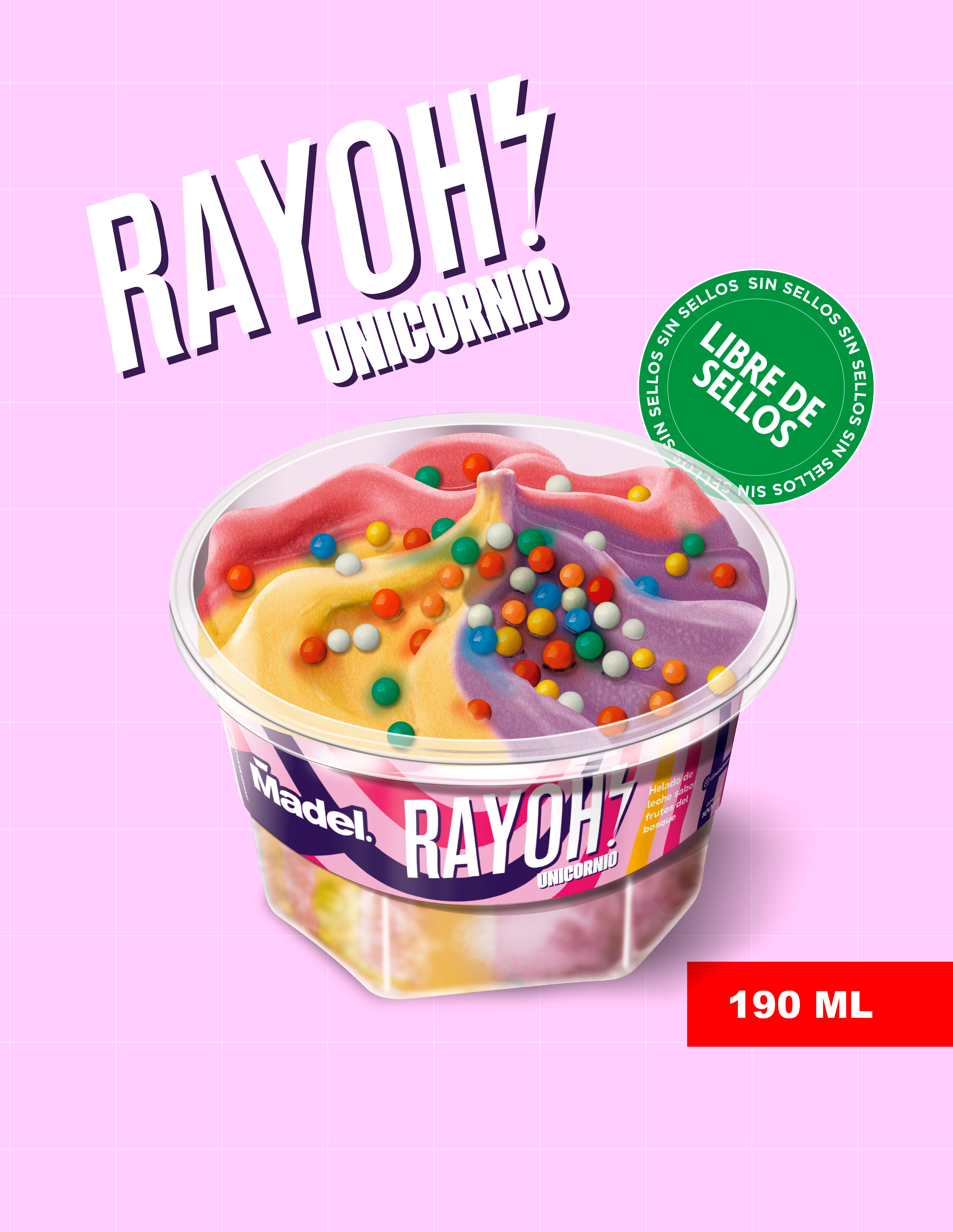 Rayoh Unicornio [16 Unidades] – Helados Madel